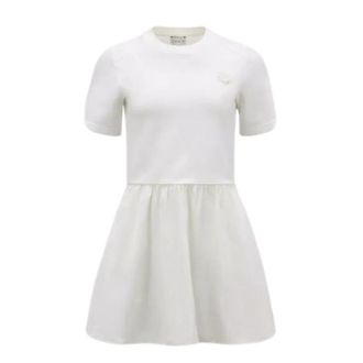 Moncler Jerseykleid mit Logo-Detail - - Dresses - Damen - Beige - XS
