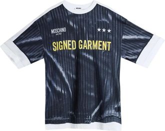 Moschino Homme, Tops, Bleu, Taille: L Calcio Tshirt