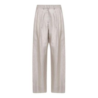 Pantaloni Torino Femme, Pantalons, Beige, Taille: 40 FR Pantalon Pliss&eacute;