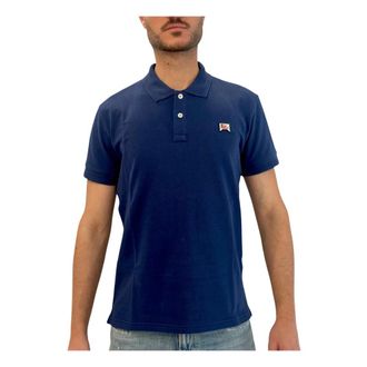 Roy Rogers Piqu&eacute; Baumwoll-Polo - - Tops - Herren - Blau - M
