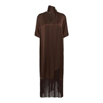 Soaked In Luxury Maxikleid - - Dresses - Damen - Braun - S