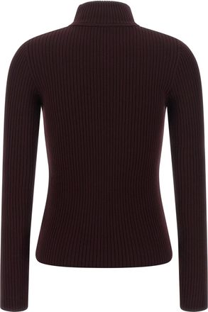 Courr&egrave;ges Reedition Turtleneck Sweater - Burgundy