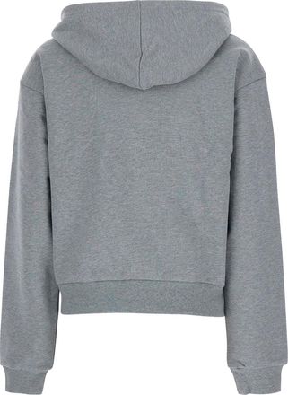 Shushu/Tong Cotton with Front Bow Hoodie - Gray