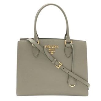 Prada Pre-owned Vintage Leder Tote - - Pre-owned - Damen - Grau - ONE SIZE