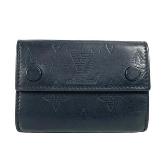 Louis Vuitton unisex, Pre-owned, Noir, Taille: ONE Size Portefeuille Tri-fold Monogram Shadow Pre-owned