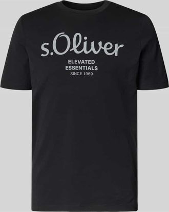 s.Oliver Red Label Regular Fit T-Shirt aus reiner Baumwolle Modell BASIC TEE BIG LOGO