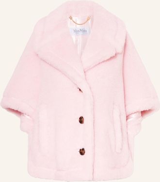 Max Mara Teddyfell-Cape mxacorvino1 Mit Alpaka rosa