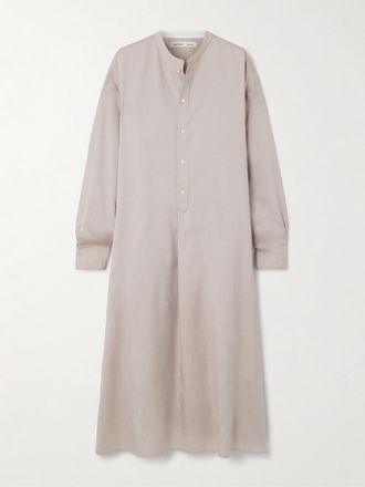 Carven Midikleid Aus Seide - Ecru