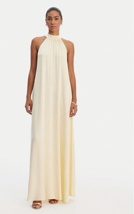 Fracomina Sommerkleid FR26SD3016W41301 Gelb Relaxed Fit