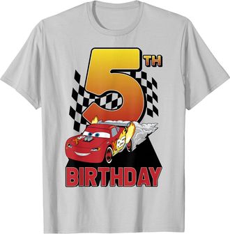 Disney Pixar Cars Lightning McQueen 5th Birthday Peel Out T-Shirt
