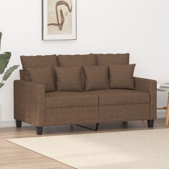 vidaXL Canap&eacute; &agrave; 2 places Marron 120 cm Tissu vidaXL