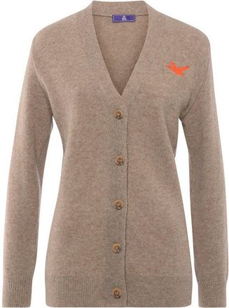 Brigitte von Sch&ouml;nfels Strickjacke Strick-Cardigan Flugentenmotiv