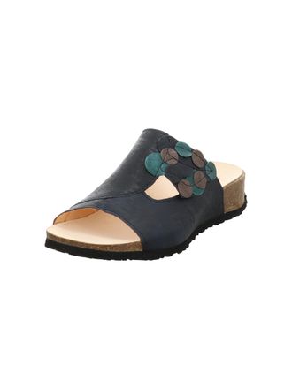 Think Think Mizzi Damen chromfrei gegerbte nachhaltige Pantolette, Navy/Kombi 8020, 40 EU