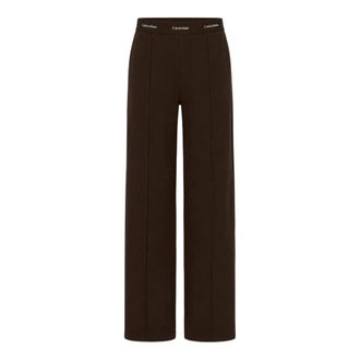 Calvin Klein Femme, Pantalons, Brun, Taille: 36 FR Jogging &eacute;vas&eacute; &agrave; ceinture logo