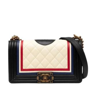 Chanel Sac bandouli&egrave;re Boy en cuir dagneau Pre-owned - Femme - Pre-owned - Multicolore - Taille: ONE Size