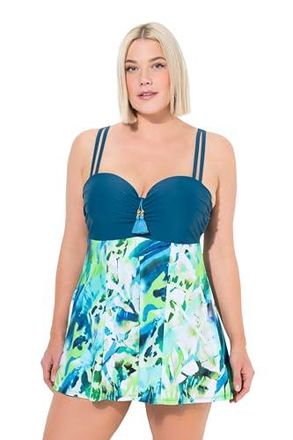 Ulla Popken Badekleid, Lolita, Saltwater Maillot de Bain Une pièce, Vert Clair des Caraïbes, 54 Femmes