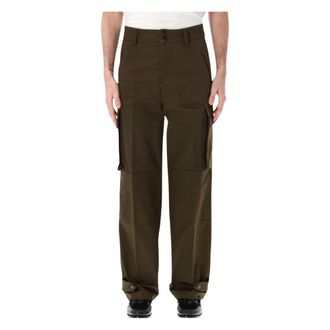 Valentino Garavani Cargo-Hose aus Baumwollgabardine - - Trousers - Herren - Gr&uuml;n - L