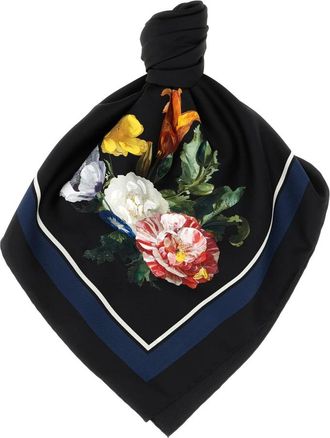 Maison Margiela Femme, Accessoires, Noir, Taille: ONE Size Foulard en soie