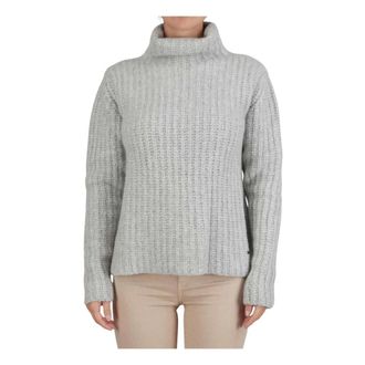 Kiton Femme, Pulls, Gris, Taille: 36 FR Pull Col Roul&eacute; Textur&eacute; en Cachemire et Soie