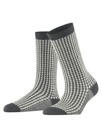 Burlington Pepita W So laine fantaisie 1 paire, Chaussettes Femme, Gris Dark Grey 3070, 36-41