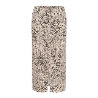 Kaffe Leopardenmuster Hohe Taille Rock - - Skirts - Damen - Mehrfarbig - 2XL