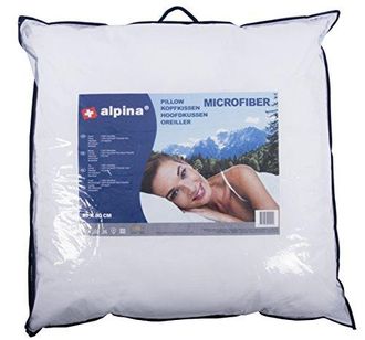 Alpina Alpina Kopfkissen 80x80cm, Mikrofaser, White, 80 x 80 x 15 cm