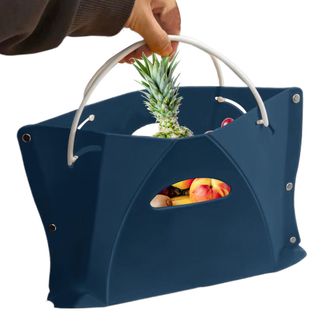 Generico Klappbarer Küchenhocker, Aufbewahrungstasche mit integriertem Gurt, zusammenklappbar, klein, für Garten, Schlafzimmer, Küche, Klassenzimmer, Zuhause, 