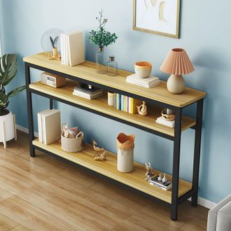 Generic Sofatisch, Konsolentisch Mit Verst&auml;Rkten Beinen Aus Kohlenstoffstahl, Dreistufiger Ablage, Abgerundete Ecken for Notizb&uuml;Cher Und Schreibwaren