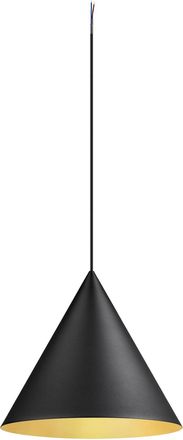 SLV MAGICO 38 SCHWARZ-GOLD |Pendelleuchte, Hängelampe aus Metall, Innenbeleuchtung, Deckenleuchte, Esszimmerleuchte, Wohnzimmerleuchte | Konisch, E27, 10W