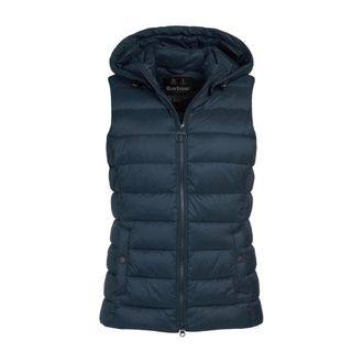 Barbour Femme, Vestes, Bleu, Taille: 38 FR Shaw Quilted Hooded Gilet Vest