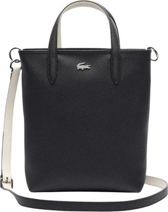 Lacoste Shopper Sac Cabas Lacoste Anna Petit Piqu NF4929AA Noir Farine