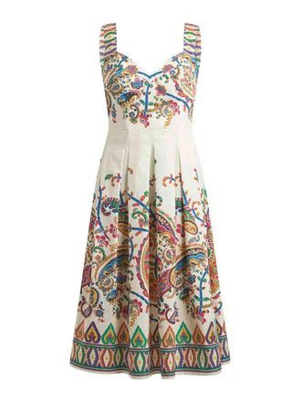 Etro Knielanges Kleid - Wei&szlig;