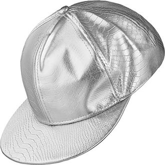 Balinco Cap Hommes, Argent, Hommes, Femmes, Casquette de Baseball avec Snapback, Casquette de Baseball, Tenue Hip hop, Carnaval, Carnaval, Festival, fête à th