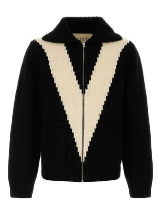 Valentino Garavani Cardigan mit Zickzackmuster - Schwarz