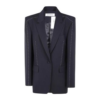 R&oacute;he Blazer mit Kontrastn&auml;hten - - Jackets - Damen - Schwarzk - M