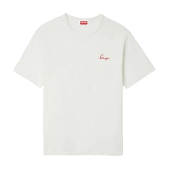 Kenzo Archive Rose T-Shirt mit Umriss - - Tops - Herren - Wei&szlig; - L