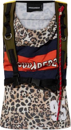 Dsquared2 Femme, Tops, Multicolore, Taille: 38 FR Top avec applications