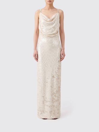 Coperni Robe de soir&eacute;e longue en cr&ecirc;pe &agrave; sequins avec fines bretelles