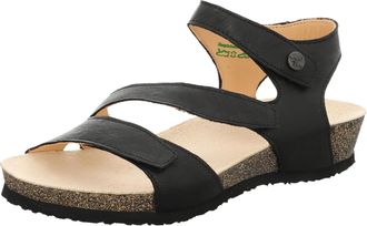 Think Damen Dumia Chromfrei Gegerbte Nachhaltige Sandale, Schwarz 0000, 41 EU