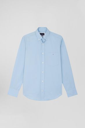 Eden Park Chemise En Popeline De Coton Ciel Coupe Regular
