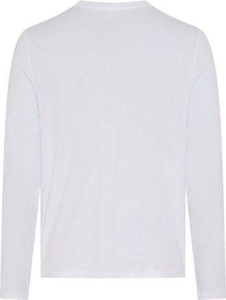 Lacoste Langarmshirt Rundhalsausschnitt, reine Baumwolle, Regular Fit