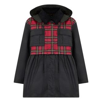 Barbour Tartan Peplum Wachsjacke - - Coats - Damen - Mehrfarbig - XS