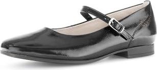 Gabor Ballerines plates à lanières pour femme, meilleur ajustement, Noir 97., 38 EU