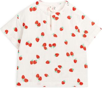 Arket T-Shirt Aus Baumwollmusselin -Mehrfarbig