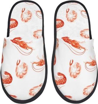 Generic Pantoufles DHiver Imprim&eacute; Dr&ocirc;le Et Cool De Crevettes Portative Fourrure Pantoufles Cozy Hiver Chausson Pour H&ocirc;tel Chambre Int&eacute;rieur L