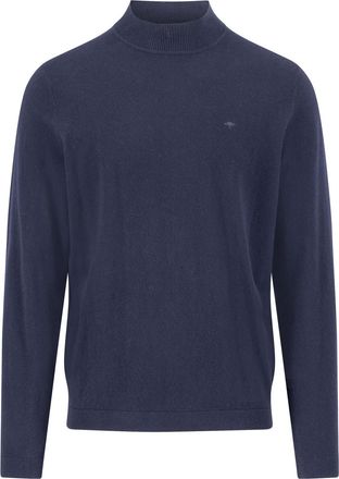 Fynch-Hatton Pullover aus Baumwoll-Kaschmir mit Stehkragen Navy/L