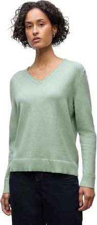 Street One 3015725 Pull Douillet Col V Femme Serene Green Mel, Taille 46