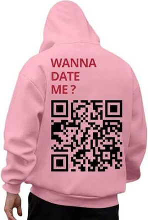 Generic Pull &agrave; capuche &agrave; manches longues et poche pour la Saint-Valentin 2026 - Couleur unie - Pour homme et femme, rose, 3XL