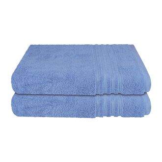 Schiesser Duschtuchset Milano - 2-teilig - 70 x 140 cm - Hellblau