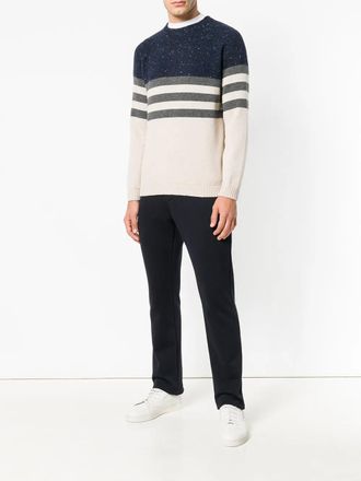 Brunello Cucinelli Mens Striped Jumper Aw23 M